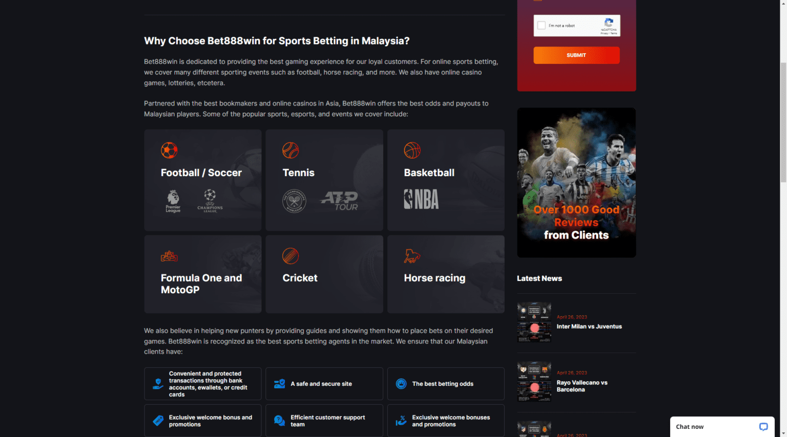 Bet888win Review - Updated on April, 2023